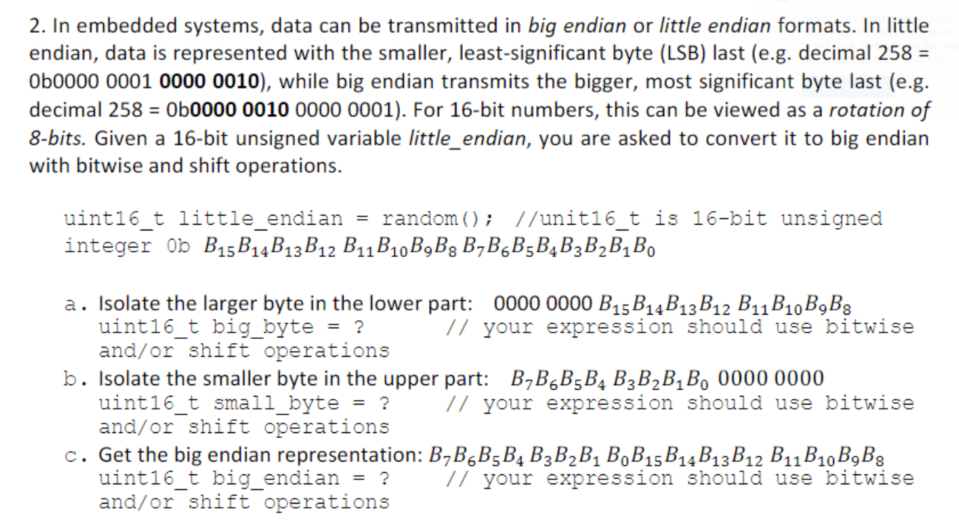 2. In embedded systems, data can be transmitted in | Chegg.com