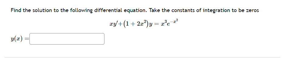 Solved Find the solution to the following differential | Chegg.com