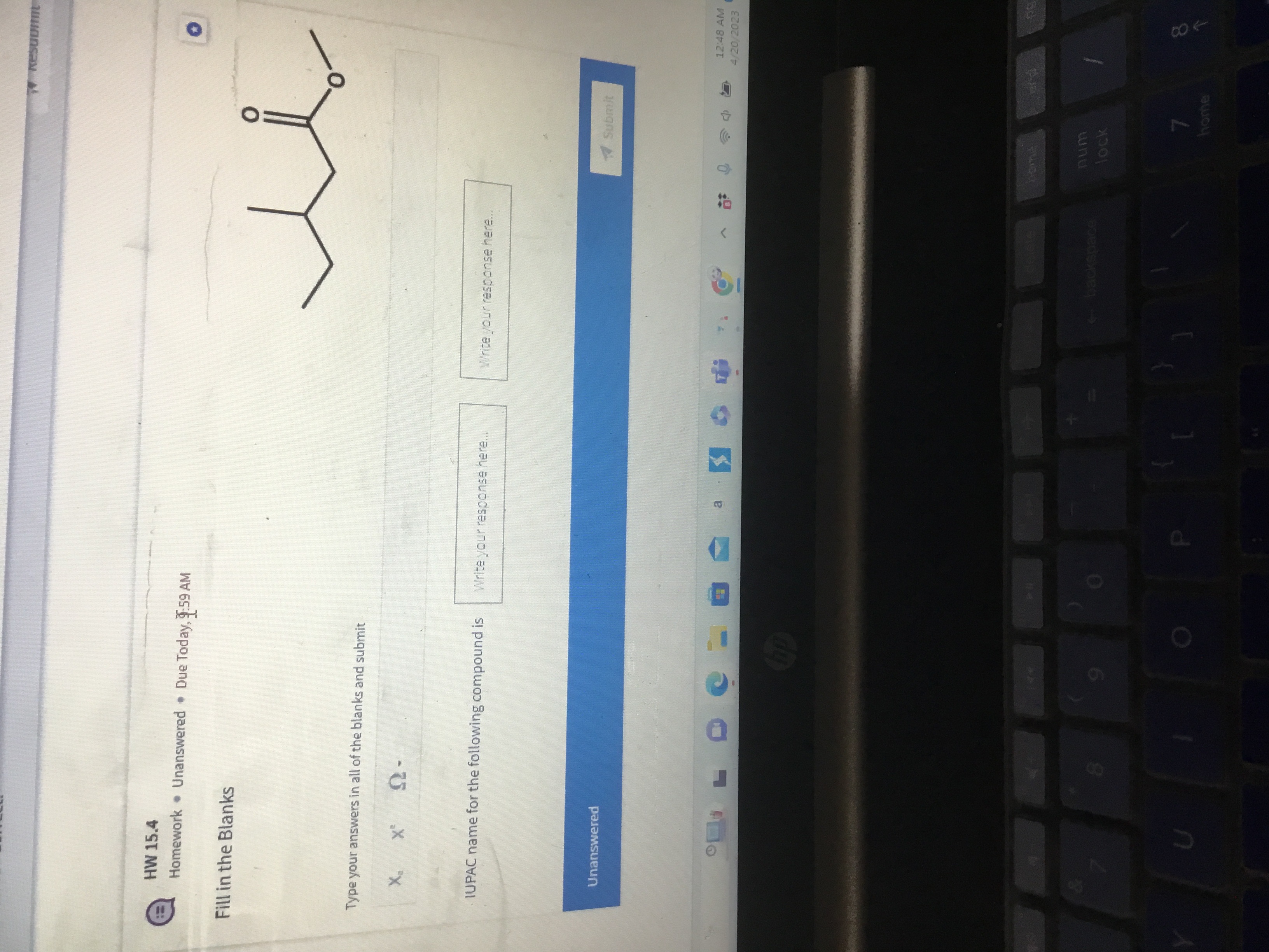 Solved Fill in the Blanks Type your answers in all of the | Chegg.com