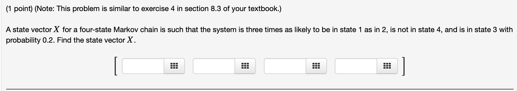 Solved (1 point) (Note: This problem is similar to exercise | Chegg.com