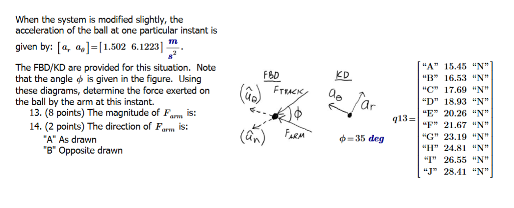 Solved When the system is modified slightly, theacceleration | Chegg.com