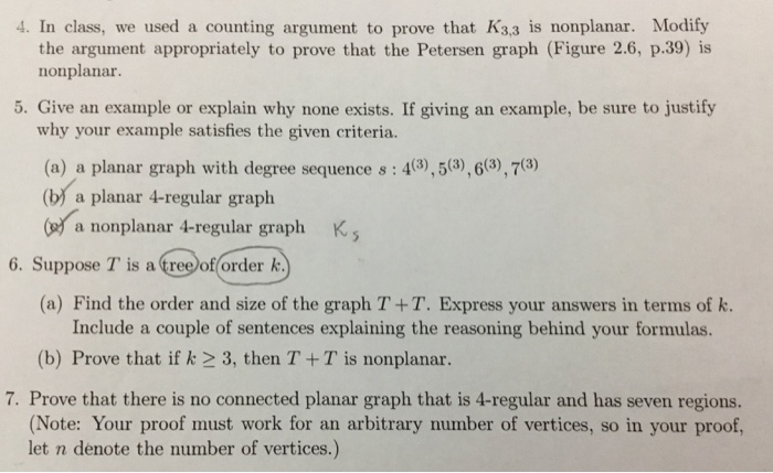 Solved 4. In class, we used a counting argument to prove | Chegg.com