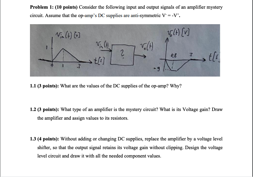 Solved Problem 1: (10 points) Consider the following input | Chegg.com