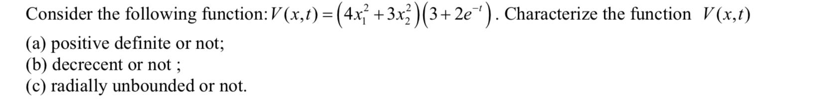 Solved Consider the following function: | Chegg.com