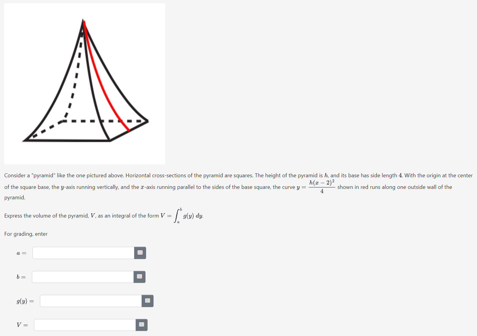 Solved Consider a "pyramid" like the one pictured above. | Chegg.com