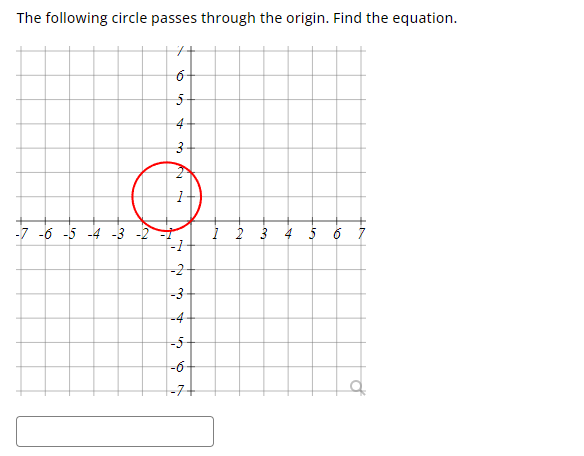 Solved The following circle passes through the origin. Find | Chegg.com
