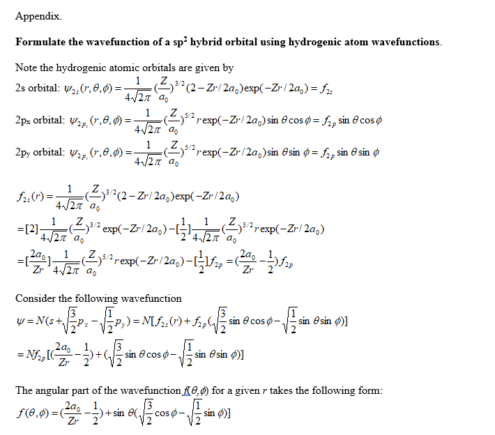 Use hydrogenic atomic orbitals to formulate the | Chegg.com