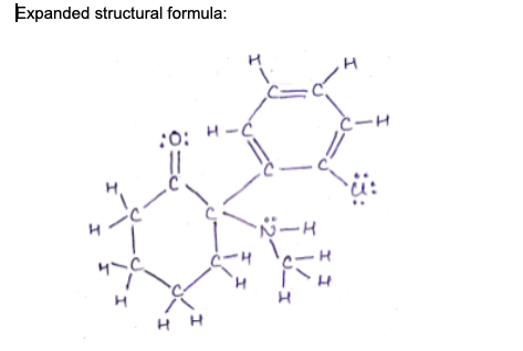 Solved look at the expanded structure of ketamine. Determine | Chegg.com