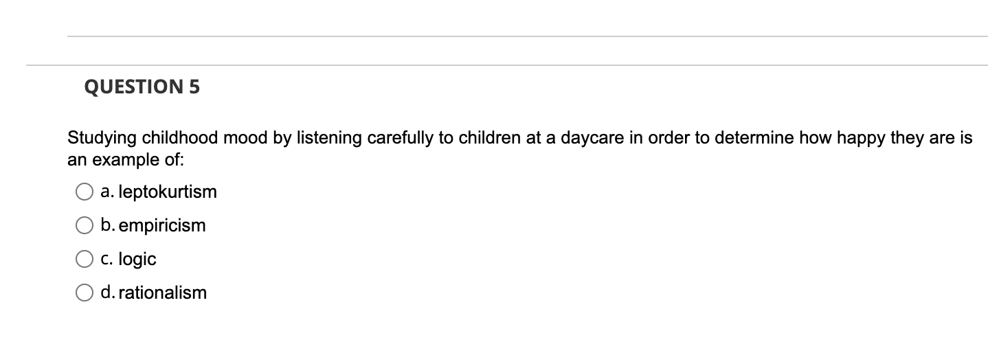 Solved Studying childhood mood by listening carefully to | Chegg.com