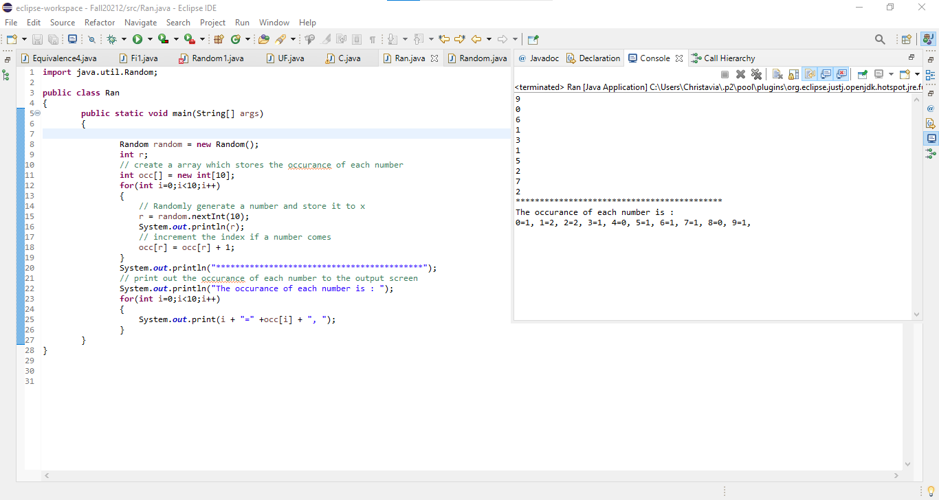 Solved I got it to where it generates 10 random numbers and | Chegg.com