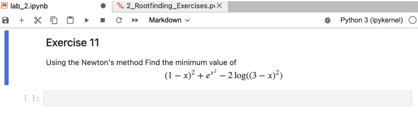 Solved Using the Newton's method Find the minimum value of | Chegg.com