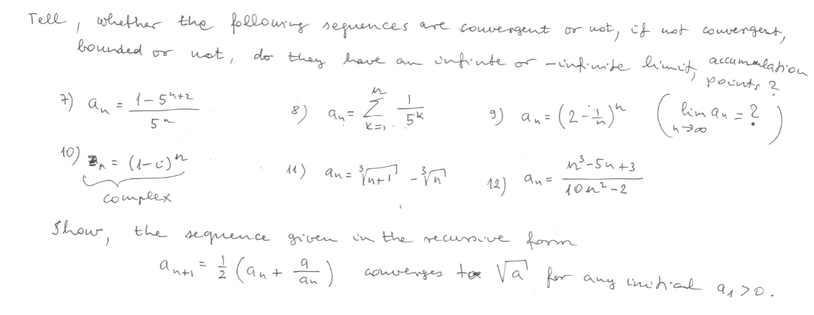 Solved Tell 1 bounded or whether the following sequences are | Chegg.com