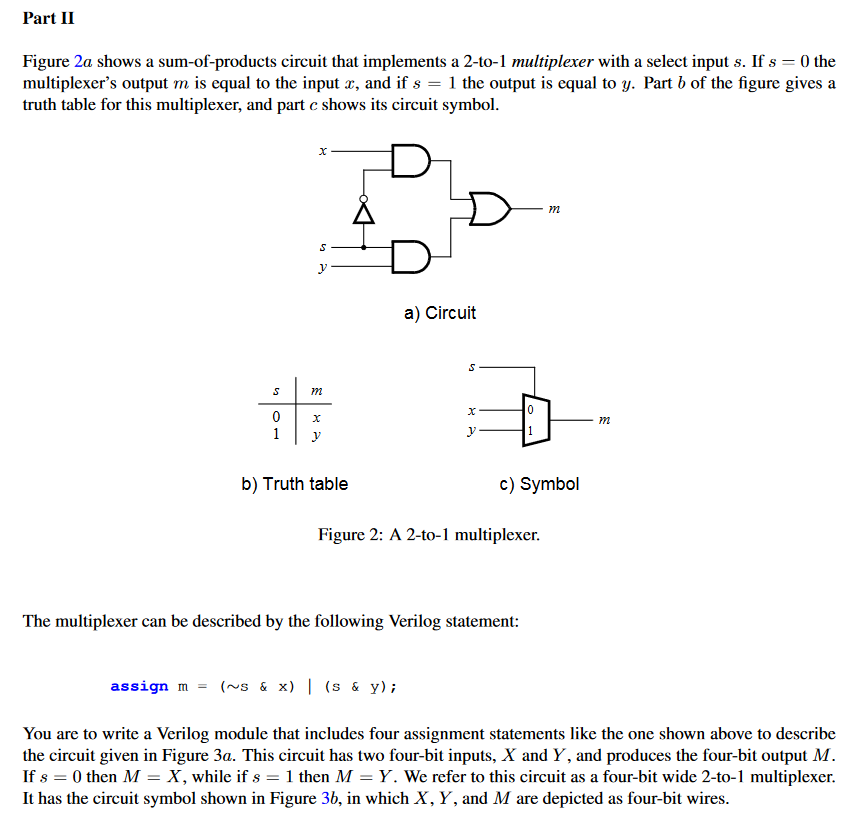 Solved The multiplexer can be described by the following | Chegg.com
