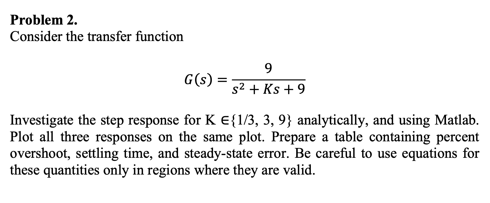 Solved Problem 2. Consider the transfer function | Chegg.com