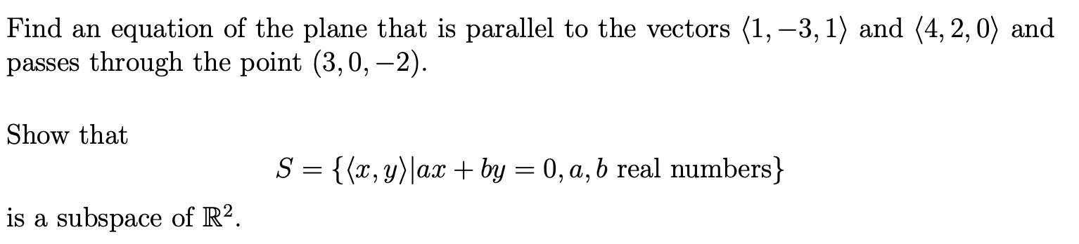 Solved Find an equation of the plane that is parallel to the | Chegg.com