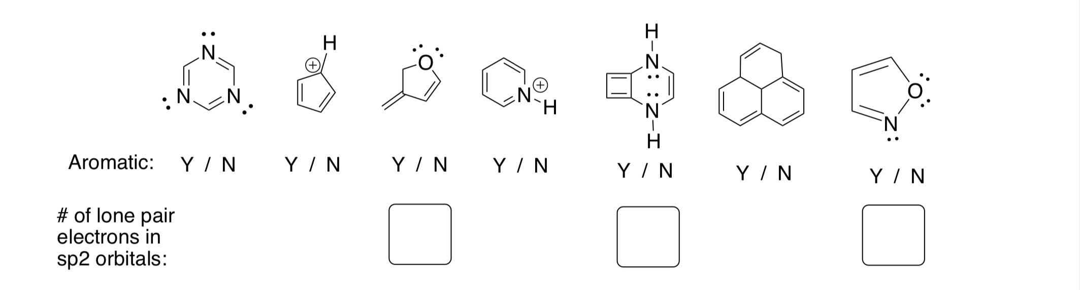 Solved Н. N. N. EN. I-Z: :Z-I 0 ' H Aromatic: Y IN Y IN Y IN | Chegg.com