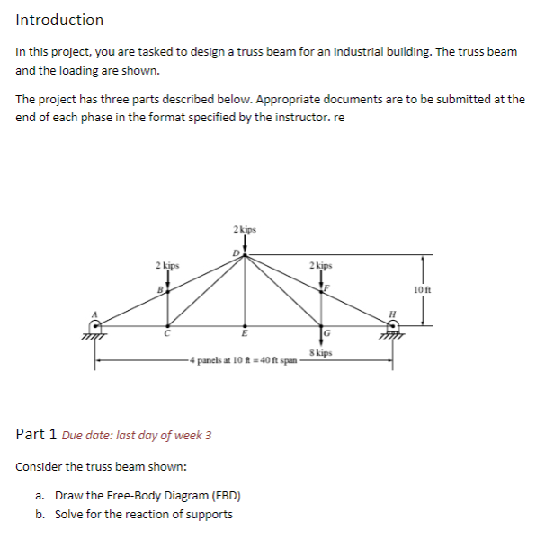 Solved Introduction In this project, you are tasked to | Chegg.com