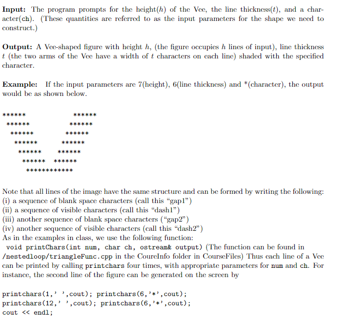Solved Input The Program Prompts For The Heighth Of The 