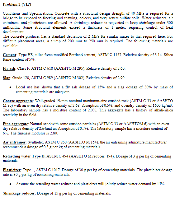 Solved Problem 2 (VIP) Conditions and Specifications. | Chegg.com