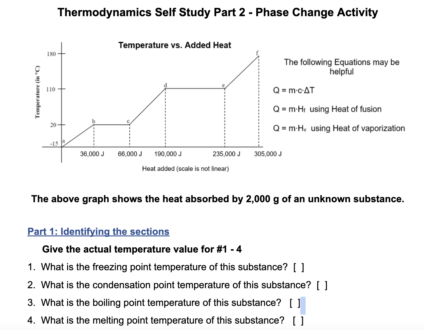 Solved Thermodynamics Self Study Part 2 - Phase Change | Chegg.com