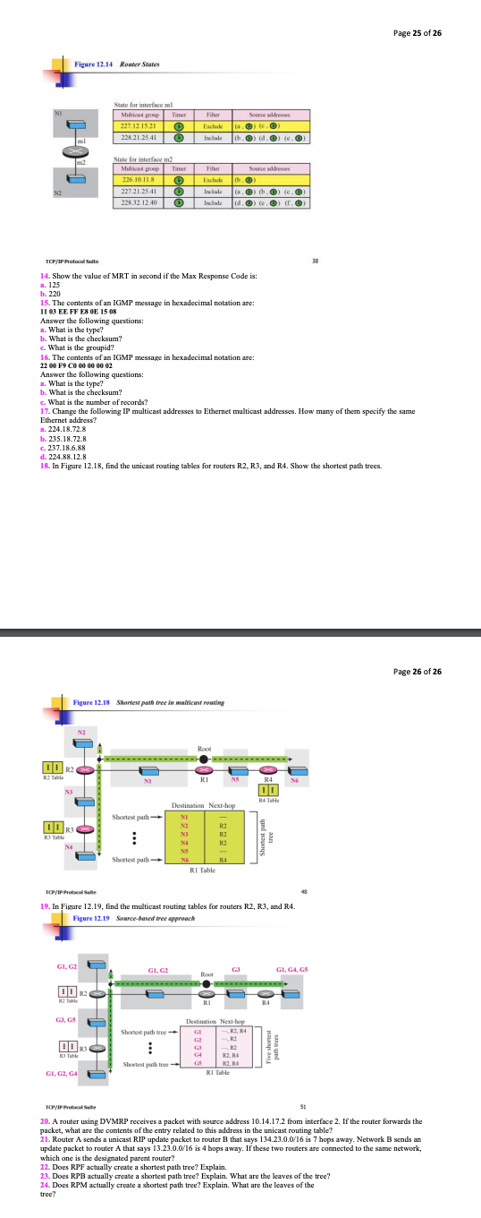Solved TCP/IP Protocil Sulte 38 14. Show the value of MRT in | Chegg.com