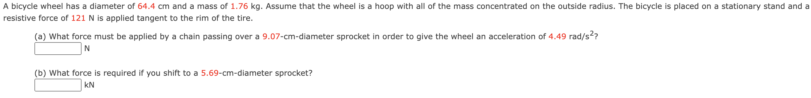 Solved resistive force of 121 N is applied tangent to the | Chegg.com