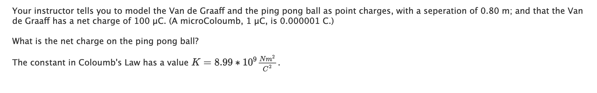 Solved A 2.7 gram ping pong ball hangs on a string near a | Chegg.com