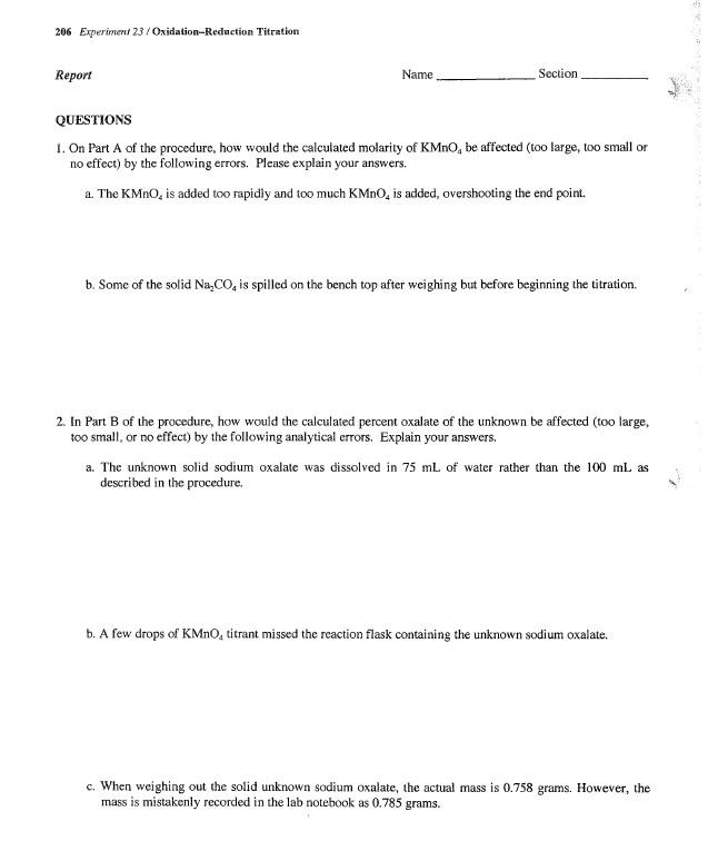 Solved b. Some of the solid Na2CO4 is spilled on the bench | Chegg.com