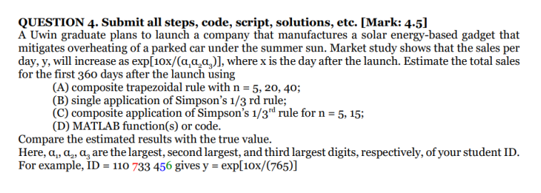 Solved QUESTION 4. Submit all steps, code, script, | Chegg.com