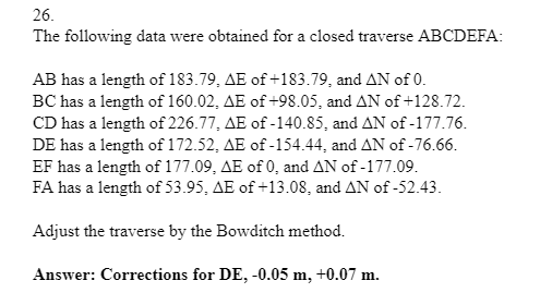 Solved 26. The following data were obtained for a closed | Chegg.com