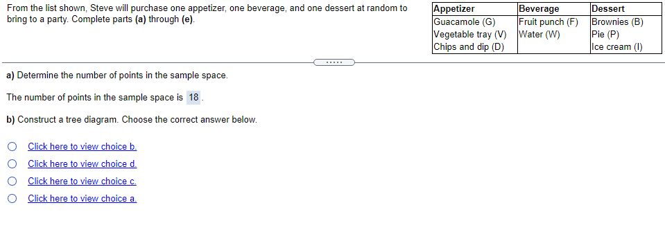 Solved From the list shown, Steve will purchase one | Chegg.com