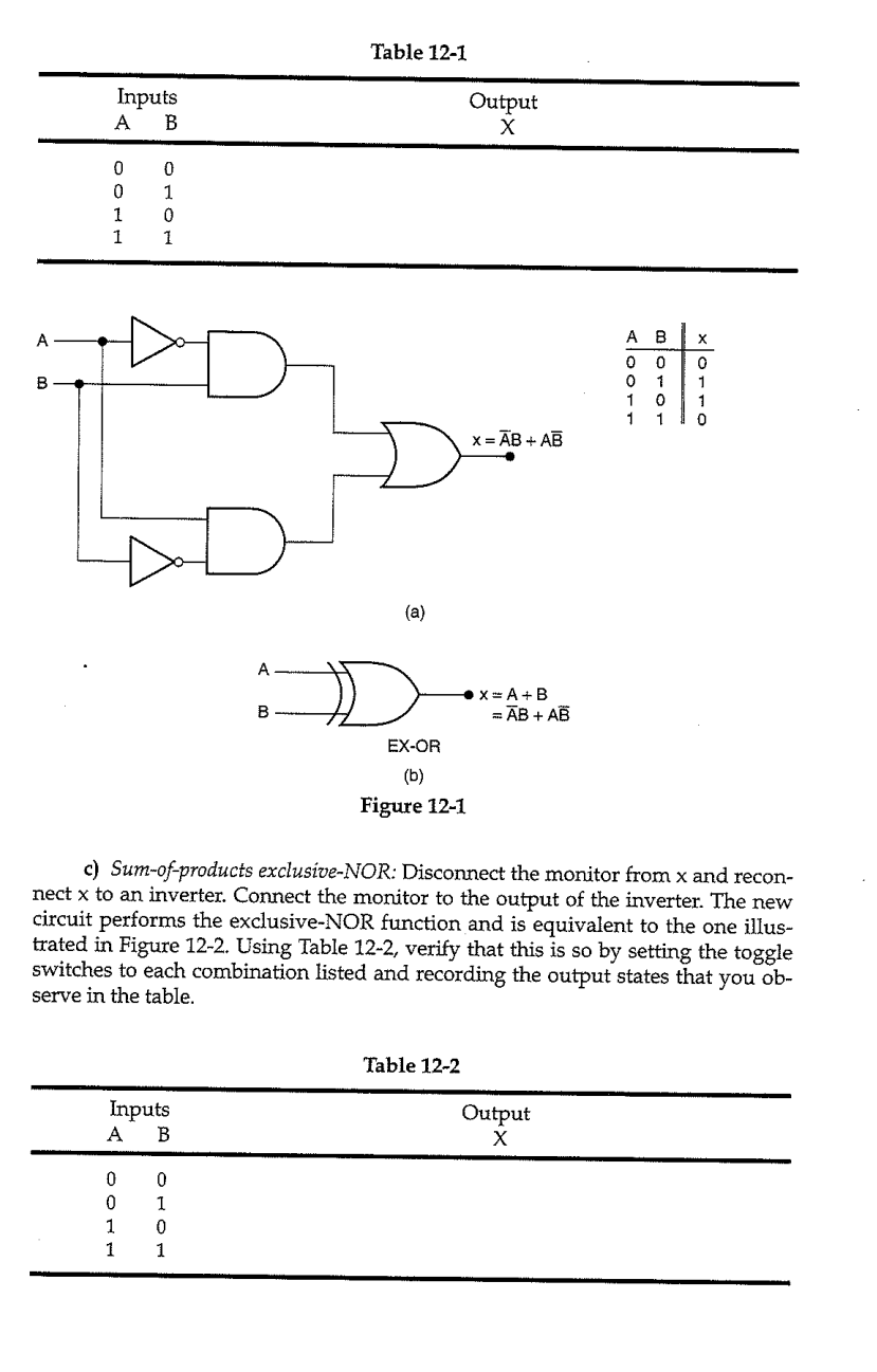 Solved a) Figure 12-1(a) shows the sum-of-products circuit | Chegg.com
