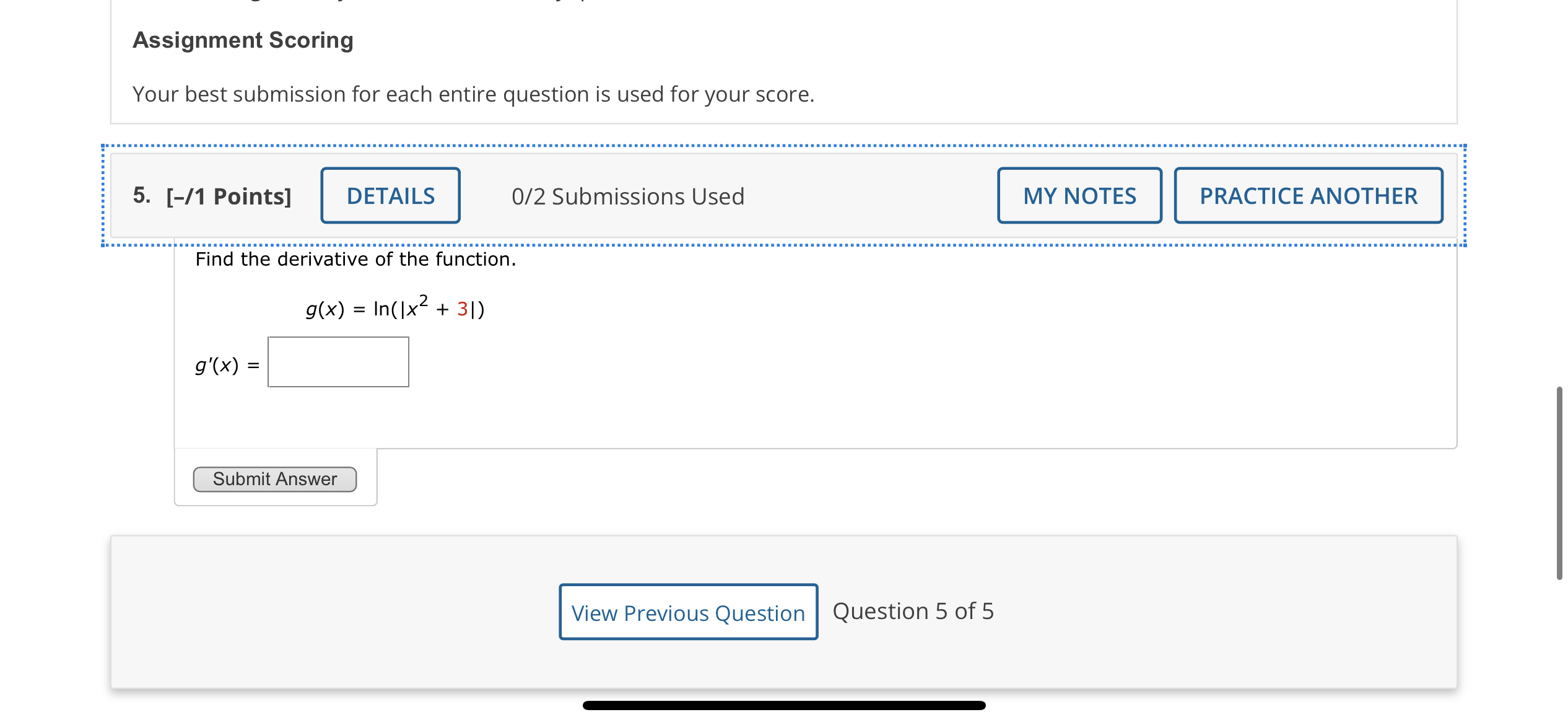 Solved Assignment Scoring Your best submission for each | Chegg.com
