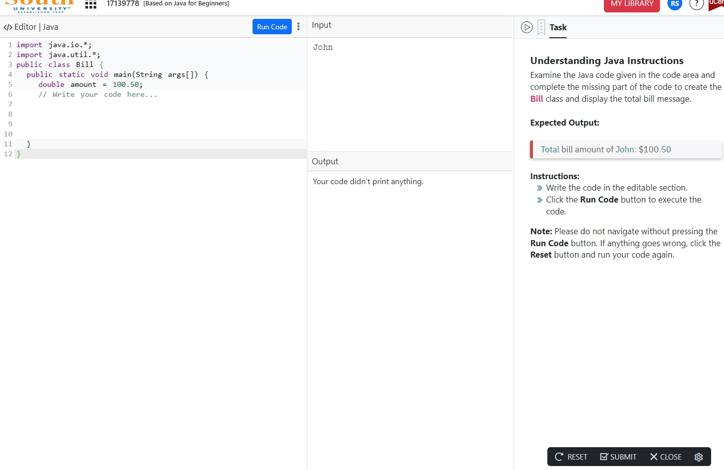 Solved Understanding Java InstructionsExamine the Java code | Chegg.com
