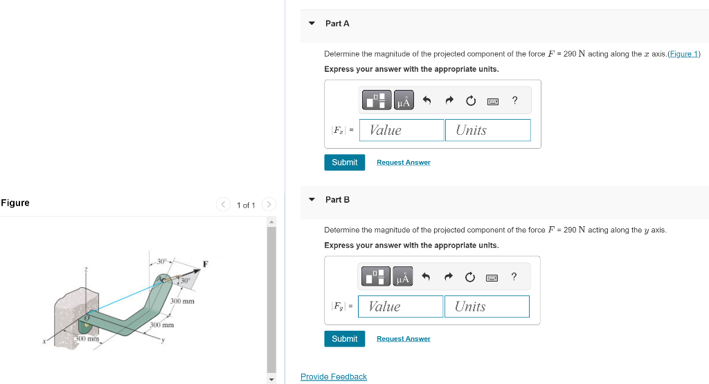Solved Determine The Magnitude Of The Projected Component Of