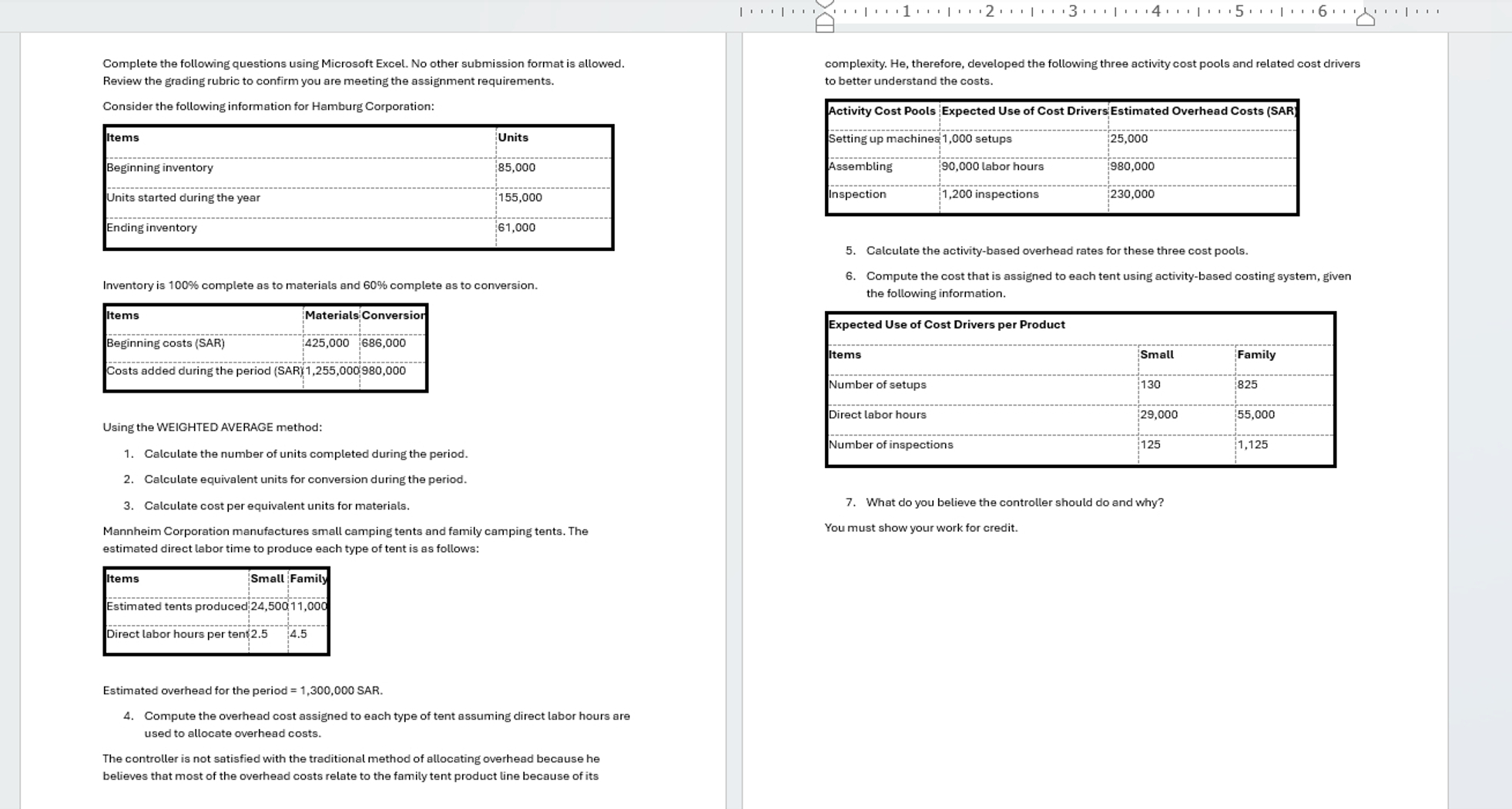 Solved Complete the following questions using Microsoft | Chegg.com