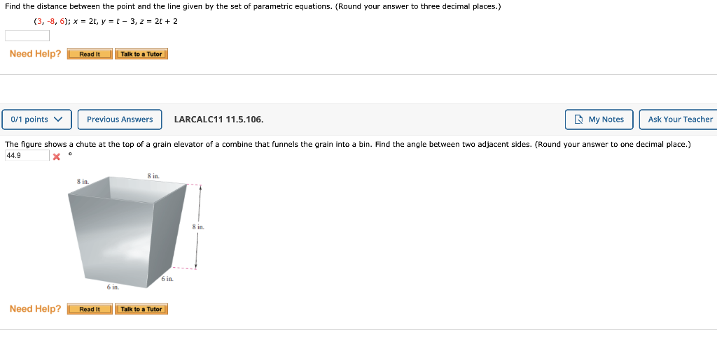 Solved Find the distance between the point and the line | Chegg.com
