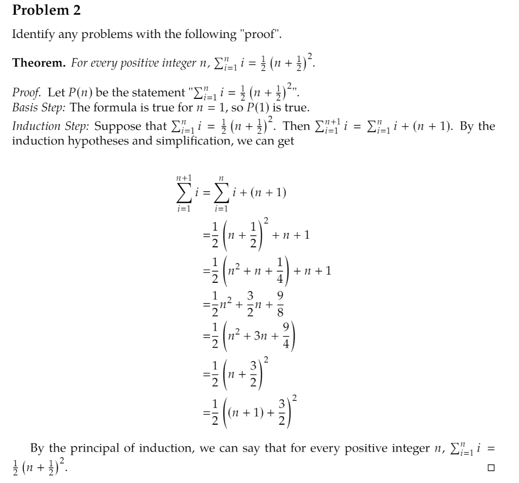 Solved Problem 2 Identify any problems with the following | Chegg.com
