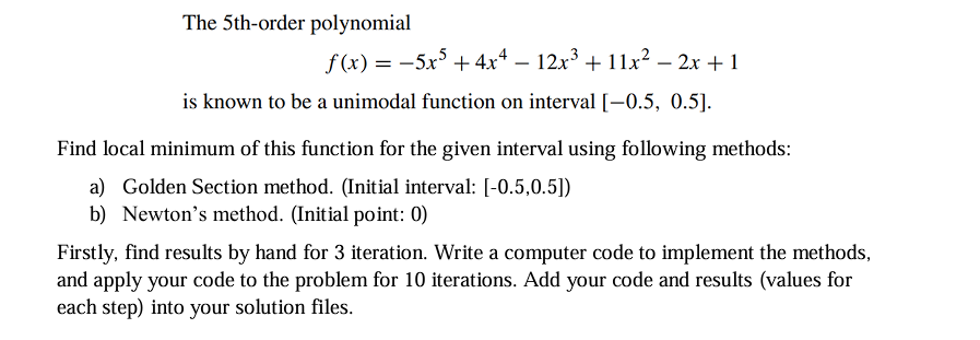 Solved The 5th-order | Chegg.com