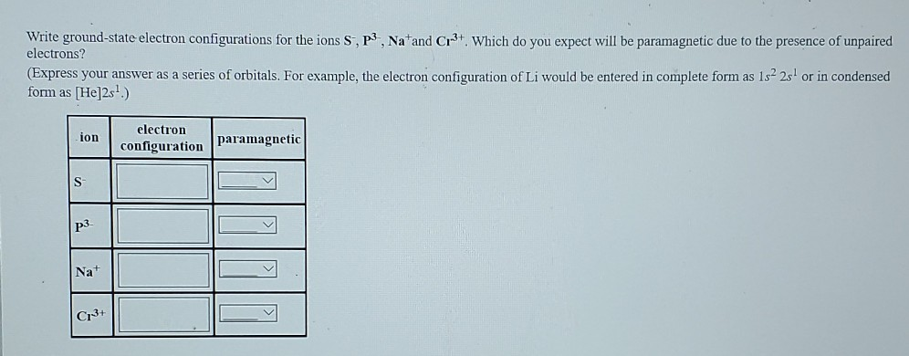 Solved Using Spectroscopic Notation Write The Complete El