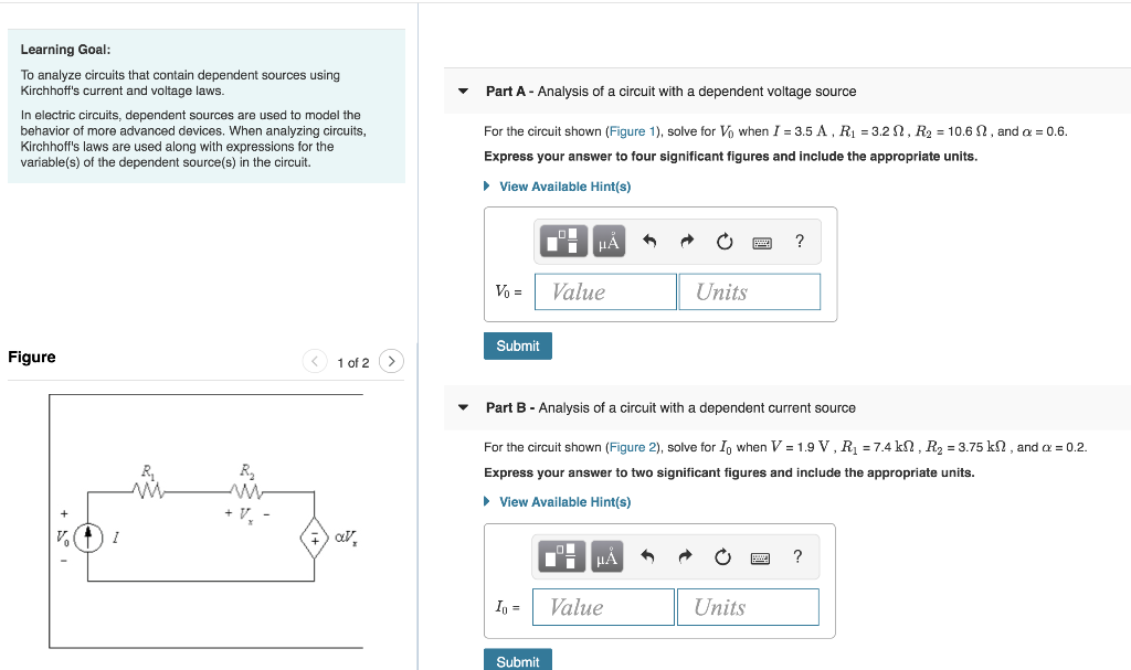 Solved Learning Goal: To analyze circuits that contain | Chegg.com