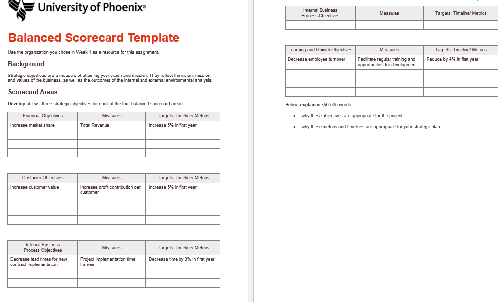 Solved create at least 3 measurable project objectives for | Chegg.com