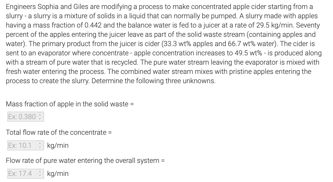 Solved Engineers Sophia and Giles are modifying a process to | Chegg.com
