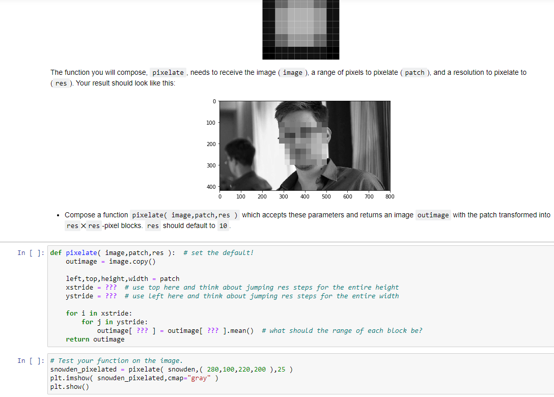 We could proceed one of two ways to pixelate the | Chegg.com