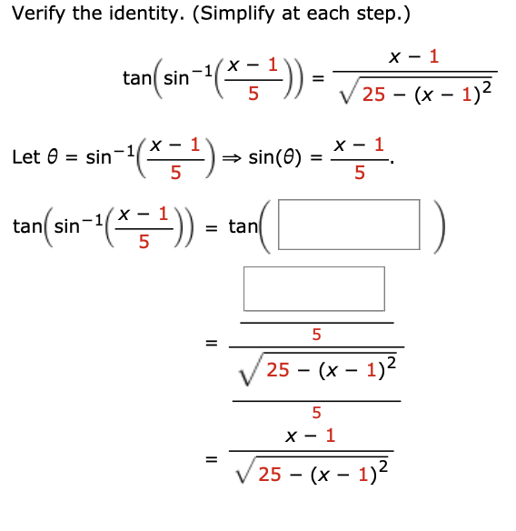 Solved Verify the identity. (Simplify at each step.) | Chegg.com