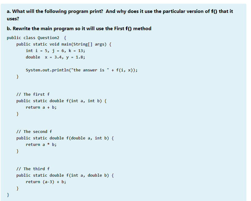 Solved a. What will the following program print? And why | Chegg.com