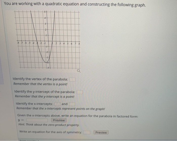 Solved You are working with a quadratic equation and | Chegg.com