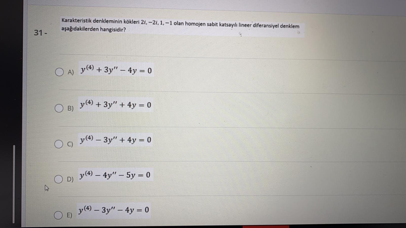 Solved Which is a homogeneous constant coefficient linear | Chegg.com