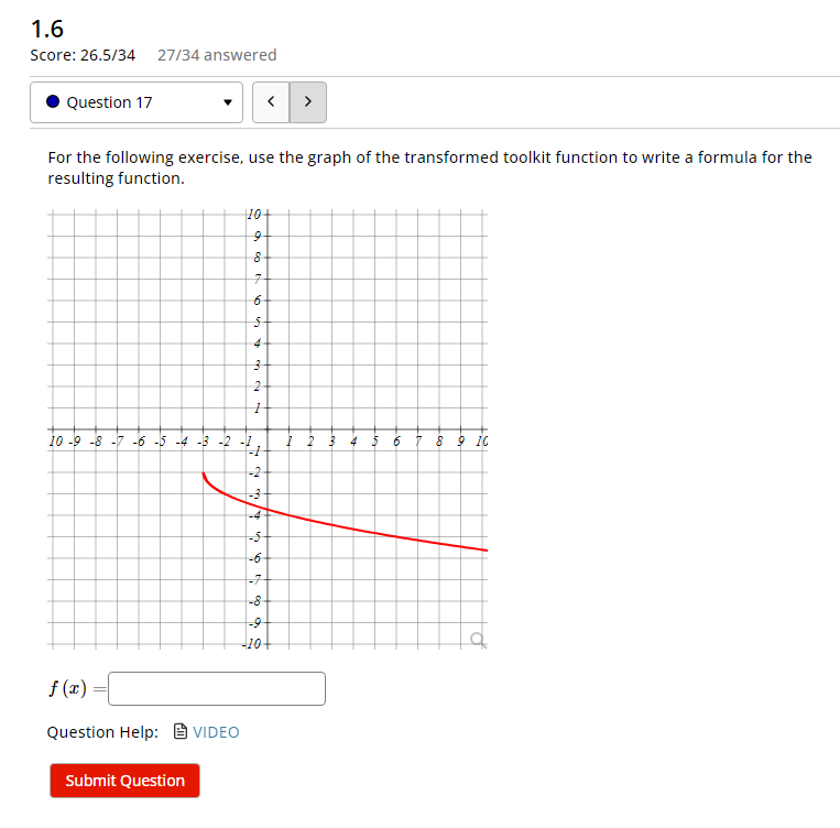 Solved For the following exercise, use the graph of the | Chegg.com