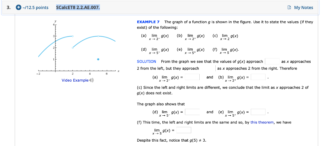 Solved 3. -112.5 points CalcET8 2.2.AE.007. My Notes EXAMPLE | Chegg.com